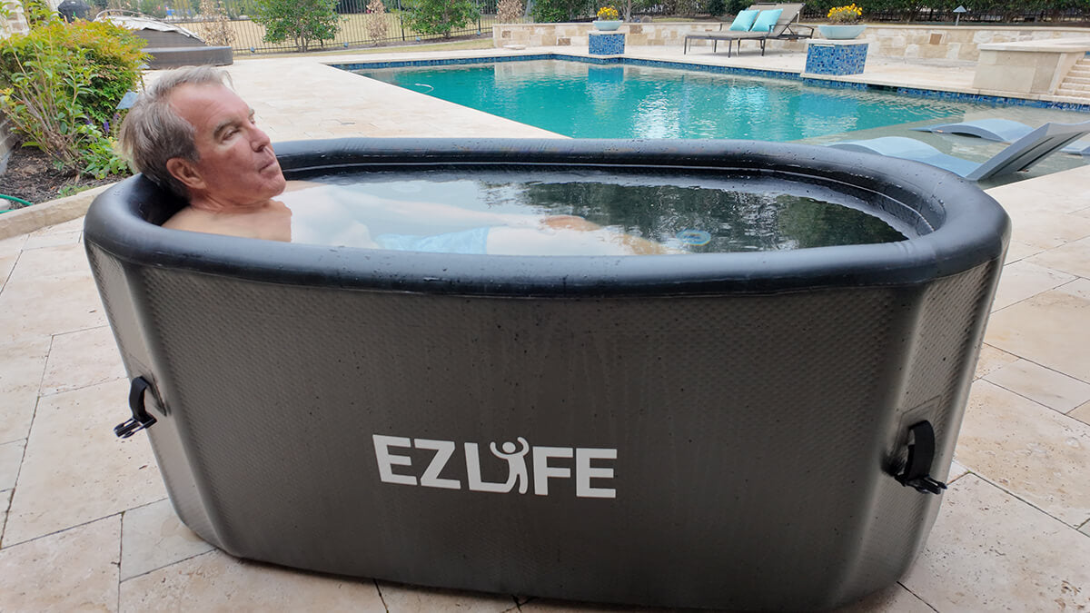 EZLIFE Inflatable Large Ice Bath - Black | MakeLifeEasy – Make Life Easy